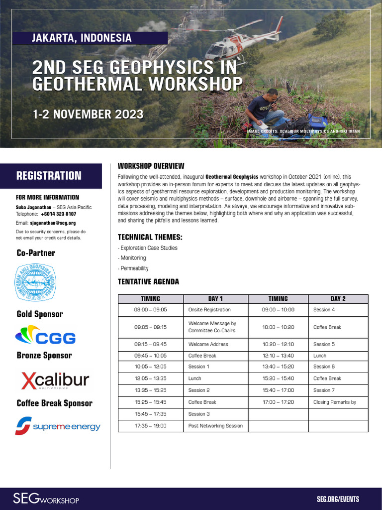 2nd Geophysics in Geothermal Registration Form - Compressed | PDF | Service Industries