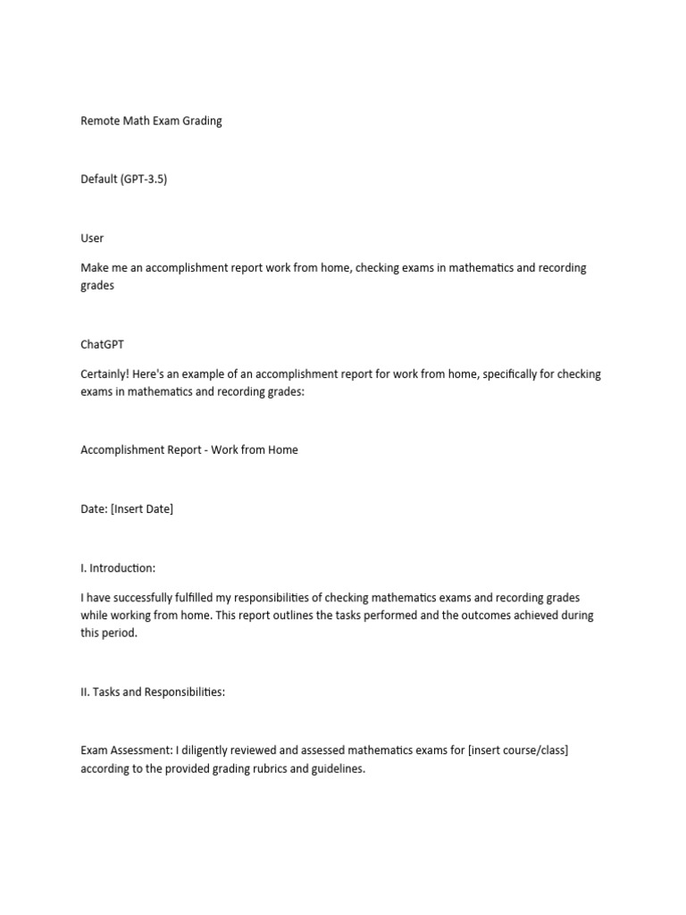 Accomplishment Report | PDF | Mathematics