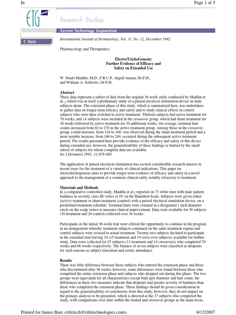 DR Royal R Rife - Healing With Electricity | PDF | Statistics | Hair Loss