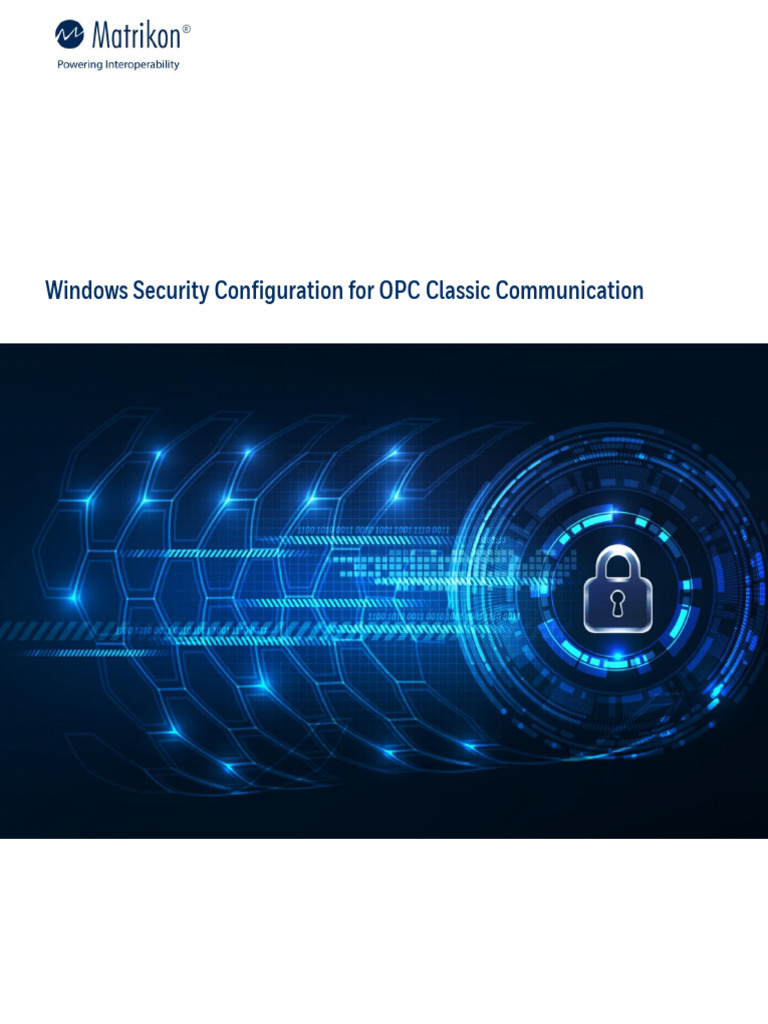 Matrikon Windows Security Configuration OPC Communication | PDF | Component Object Model | Group ...