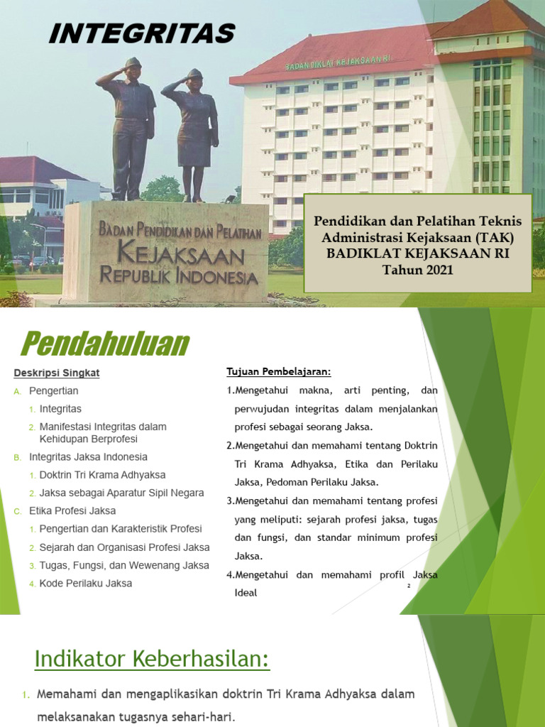 Modul Integritas Diklat Tak | PDF
