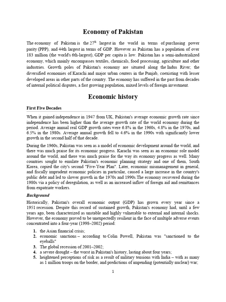 Economic Issues of Pakistan | PDF | Government Budget Balance | Economies