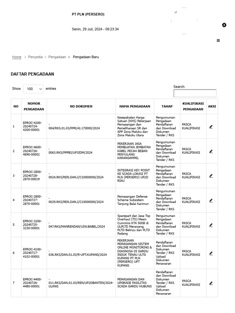 E-Procurement - Penyedia Pengadaan Baru | PDF