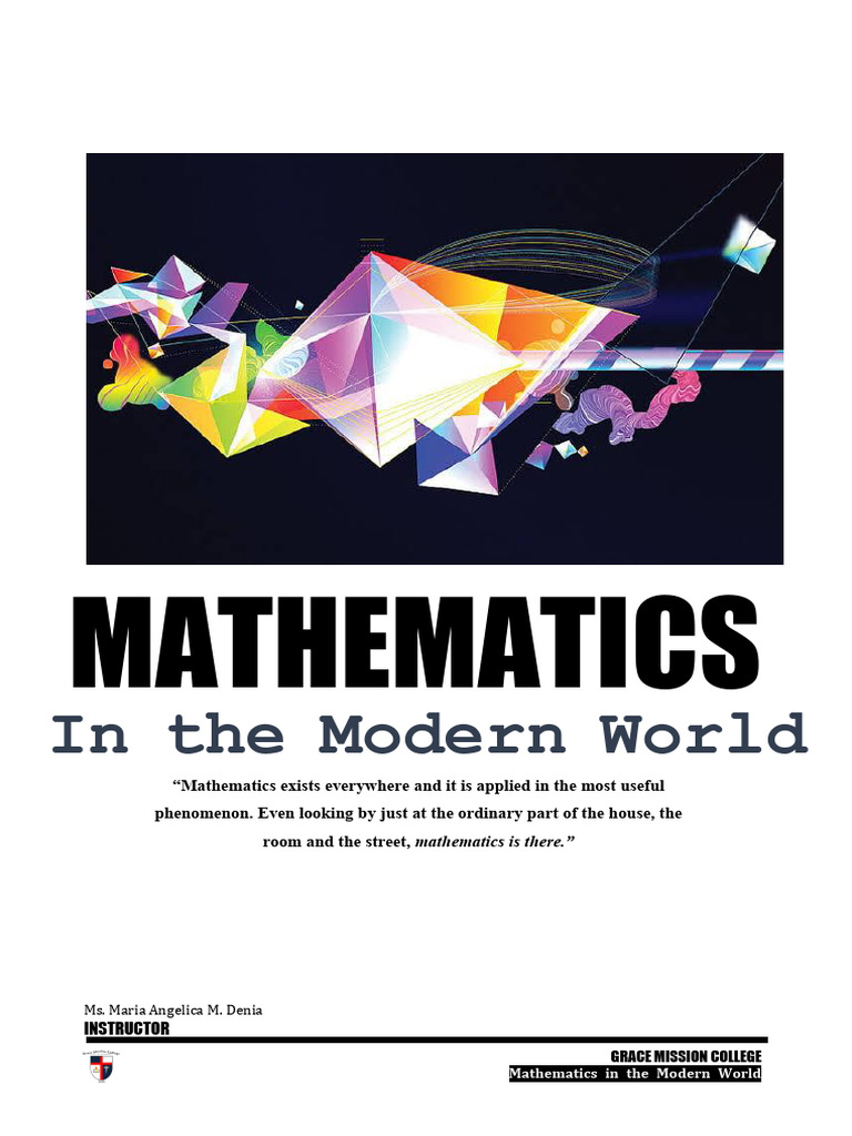 MATHEMATICS IN THE MODERN WORLD (Module 3) | PDF | Mathematics | Thought