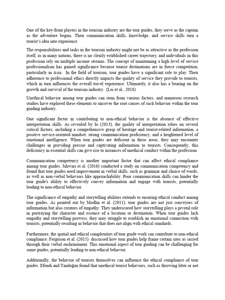 RRL DRAFT | PDF | Tourism | Communication