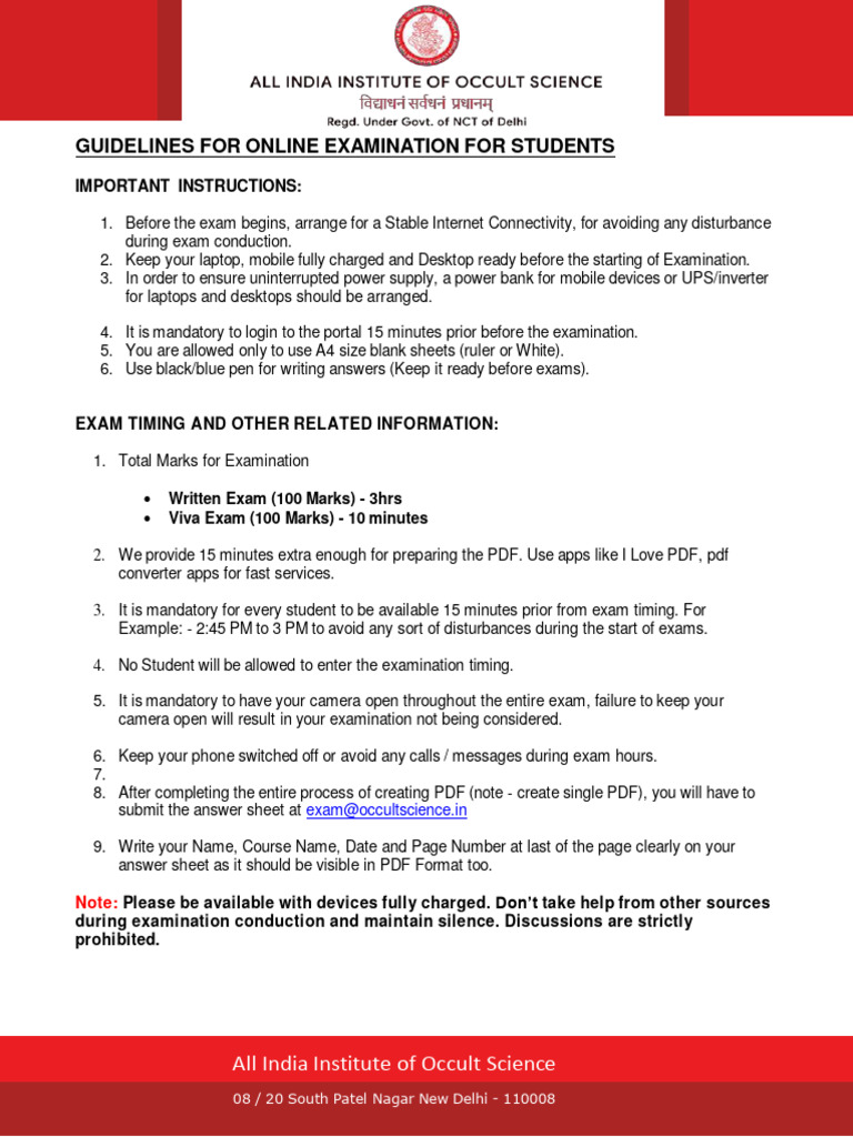 Guidelines For Online Examination | PDF | Mobile App | Ios