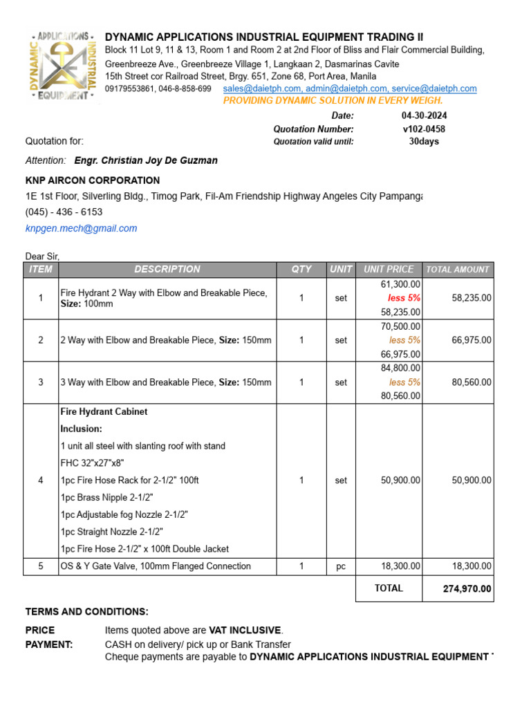 v102-0458 KNP Aircon Corporation - XLSX - Sheet1 | PDF | Money | Economies