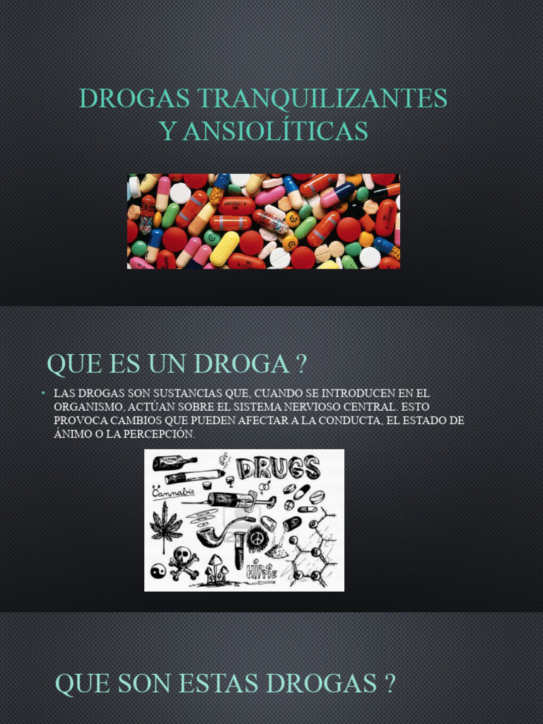 Drogas Tranquilizantes y Ansiolíticas | PDF | Benzodiazepinas | Drogas