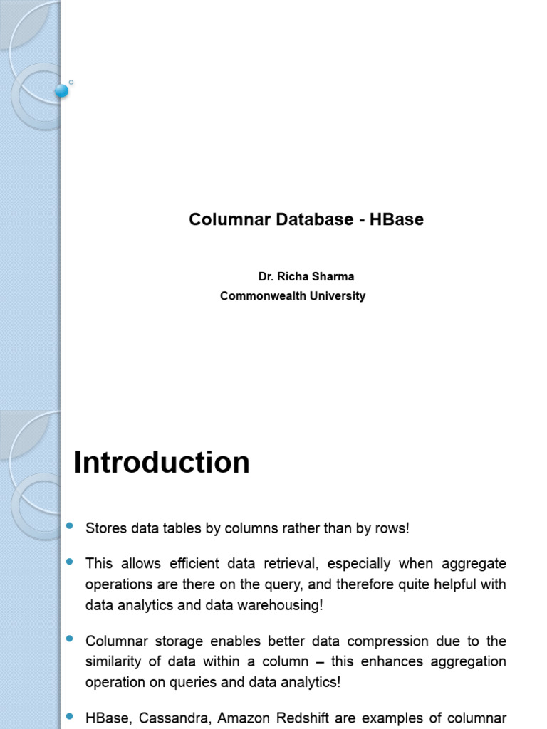 ColumnarDatabase | PDF | Databases | Apache Hadoop