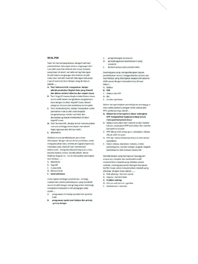 Soal p3k Sesi 1 | PDF
