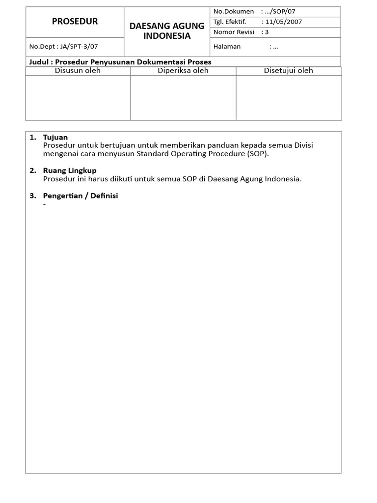 Process Map Template DAI | PDF