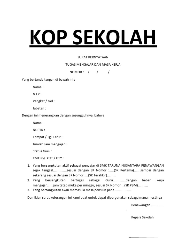 Kop Sekolah | PDF
