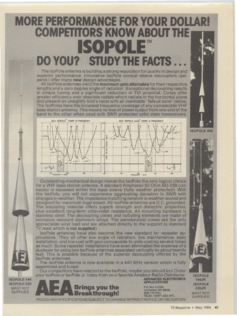 73 Magazine 05 May 1984 OCR Page 0045 | PDF | Antenna (Radio) | Radio