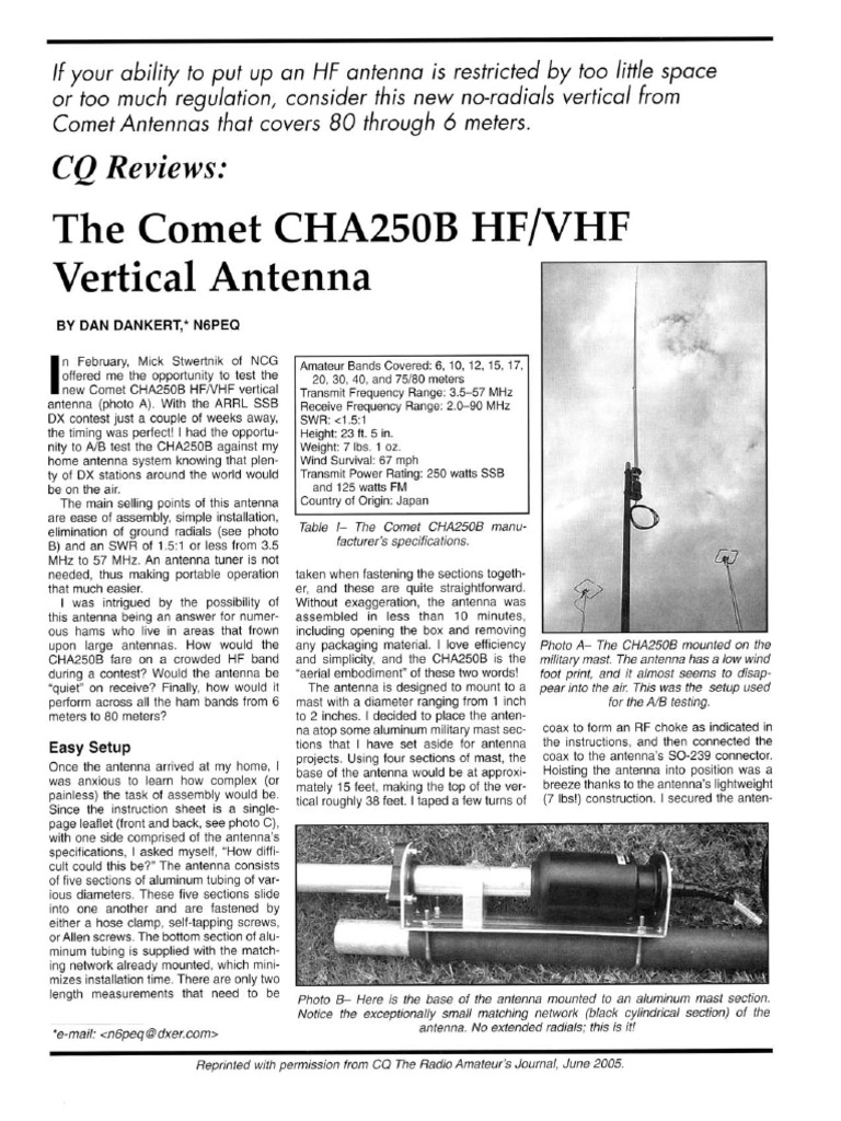 CHA-250B CQ Review | PDF