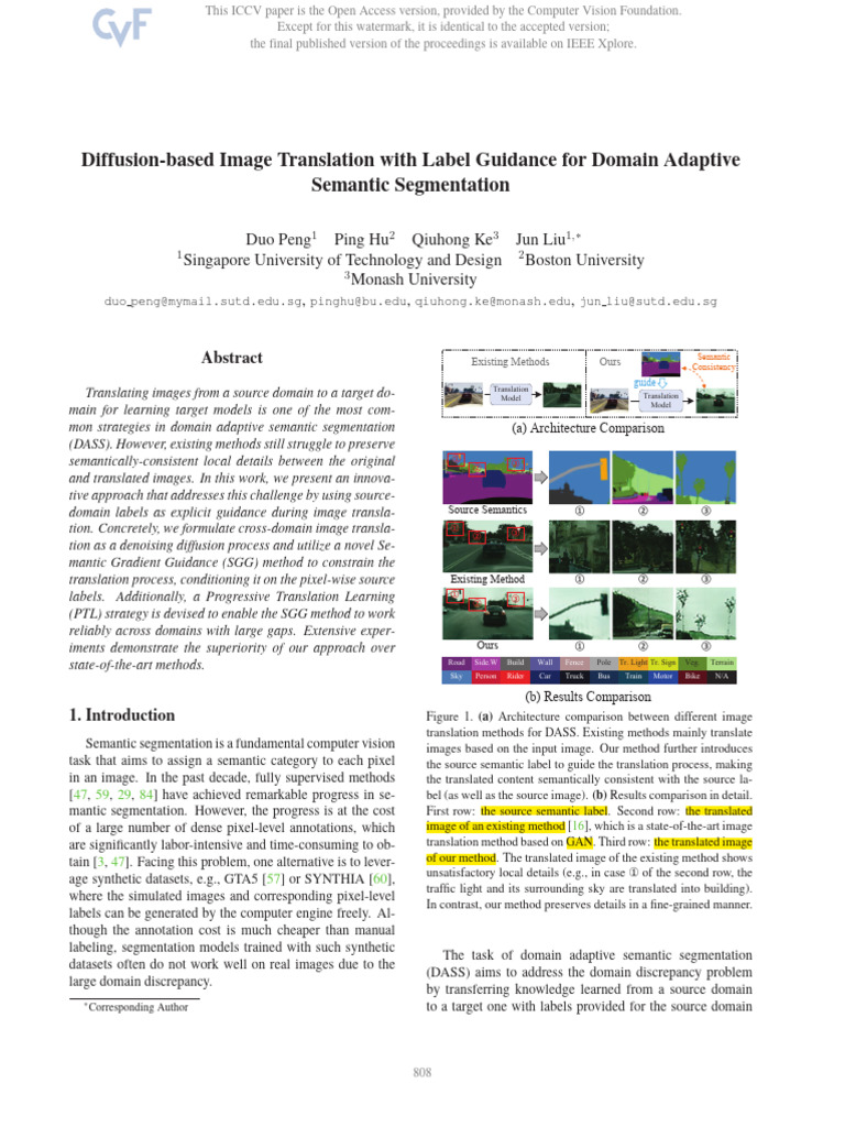 Peng Diffusion-Based Image Translation With Label Guidance For Domain Adaptive Semantic ICCV ...