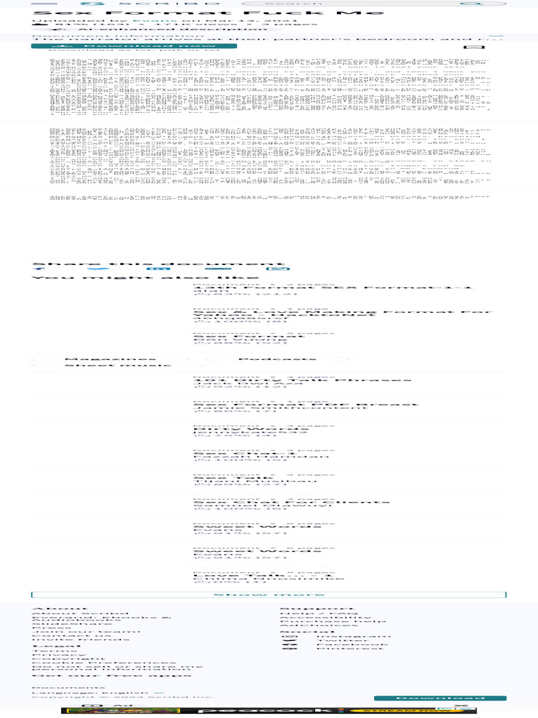 Sex Format Fuck Me Pdf Clitoris Pdf Scribd 