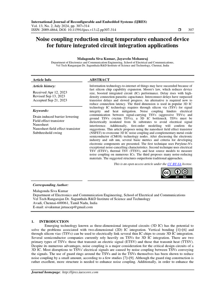 Noise Coupling Reduction Using Temperature Enhanced Device For Future