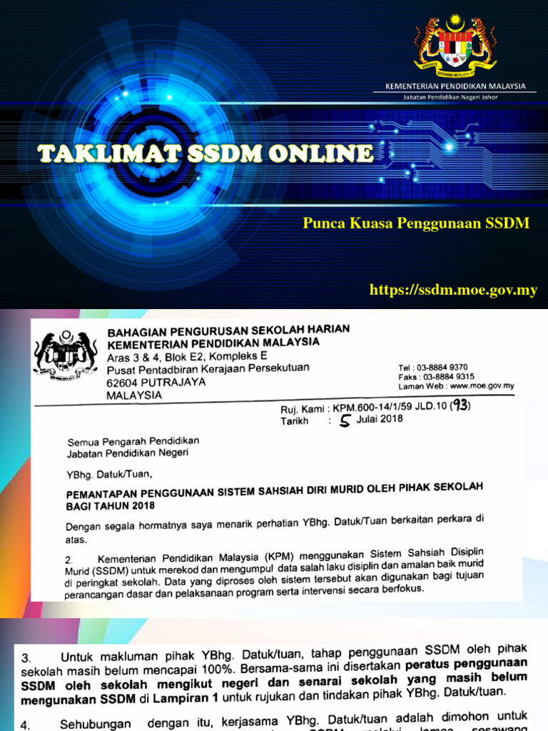Taklimat SSDM Online | PDF