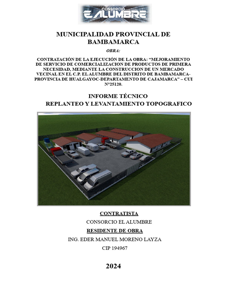 Informe de Topografia de Replanteo | PDF | Topografía | Geografía