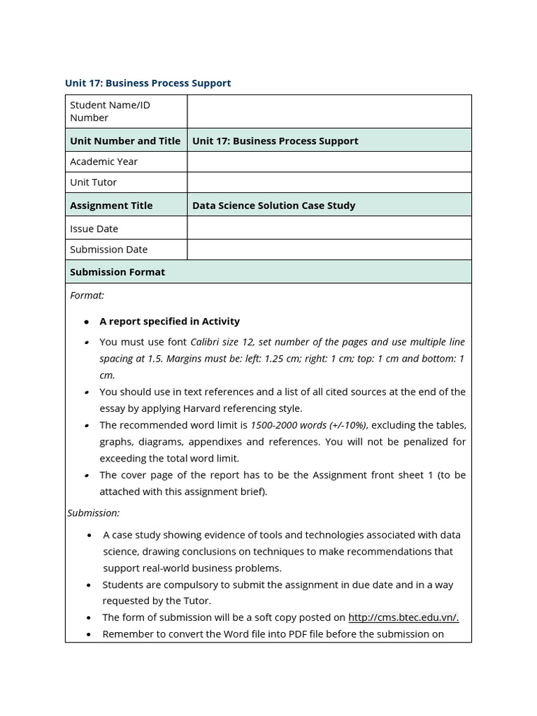 Anh - NEW Blank - Assignment Brief 2 | PDF | Supply Chain | Logistics