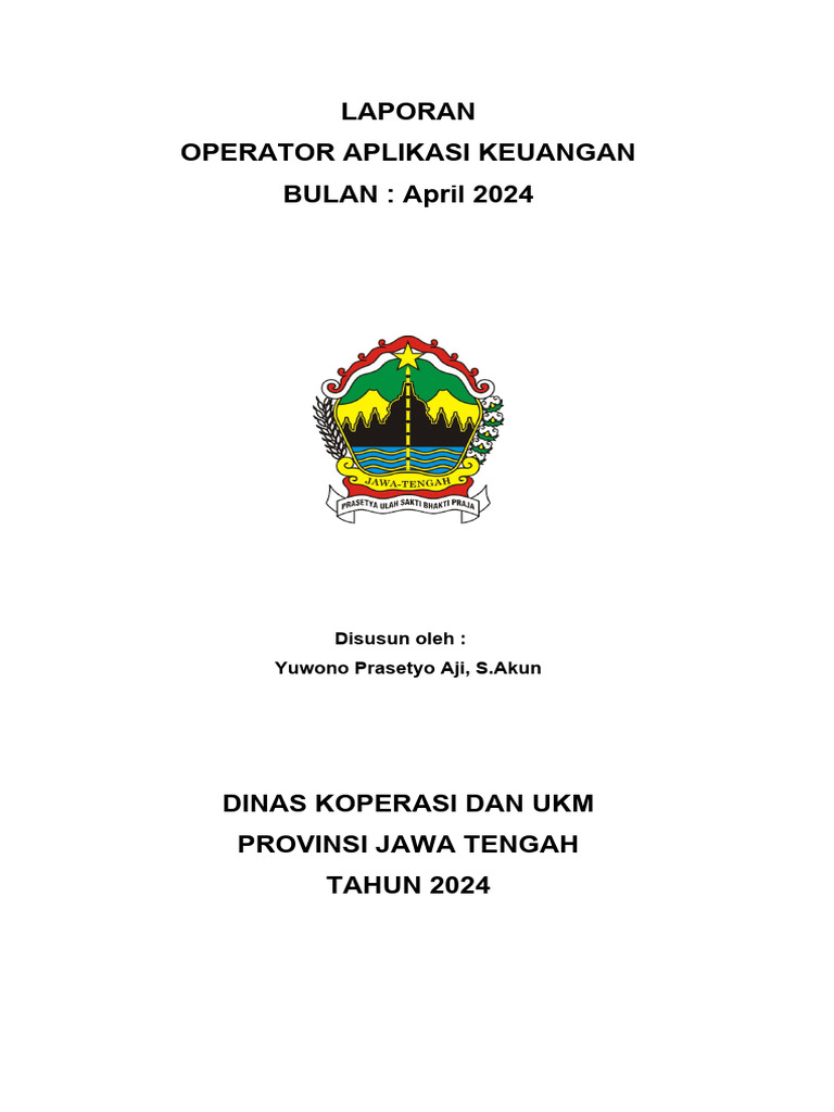 Laporan Bulanan Aji Bulan April 2024 | PDF | Karier & Perkembangan | Bisnis