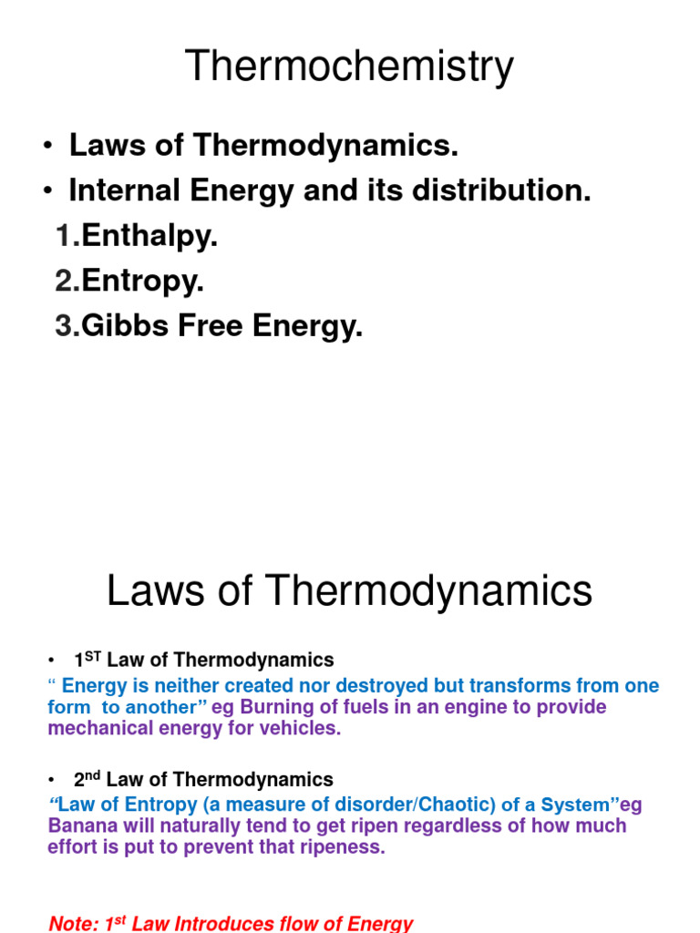 CH242 L5 Thermochemistry | PDF | Thermodynamics | Gibbs Free Energy