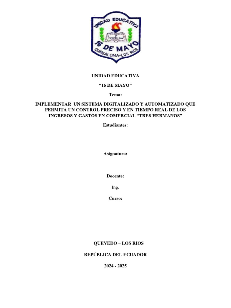 P.inv. Control de Gastos e Ingresos | PDF | Libros rápidos | Business