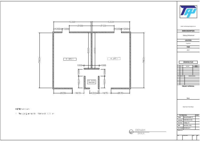 Yogyakarta Office Building Drawing Plan | PDF