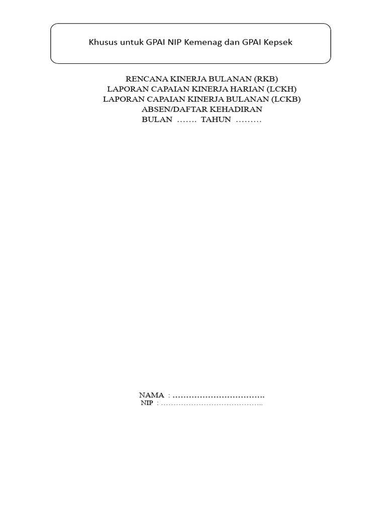 Format RKB LCKH Dan LCKB 2024 | PDF