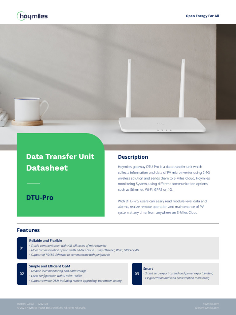 Datasheet DTU-Pro Global 202108 | PDF | Wi Fi | General Packet Radio ...