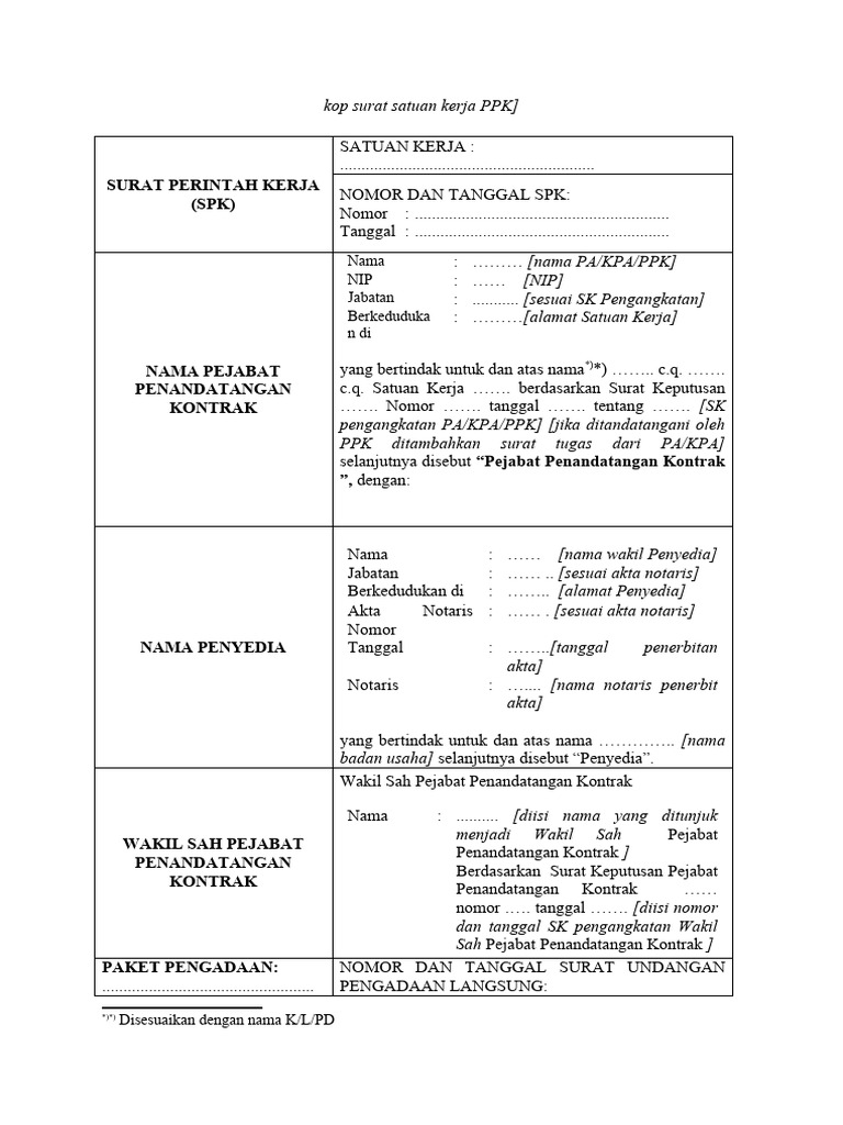 SPK Pekerjaan Konstruksi | PDF