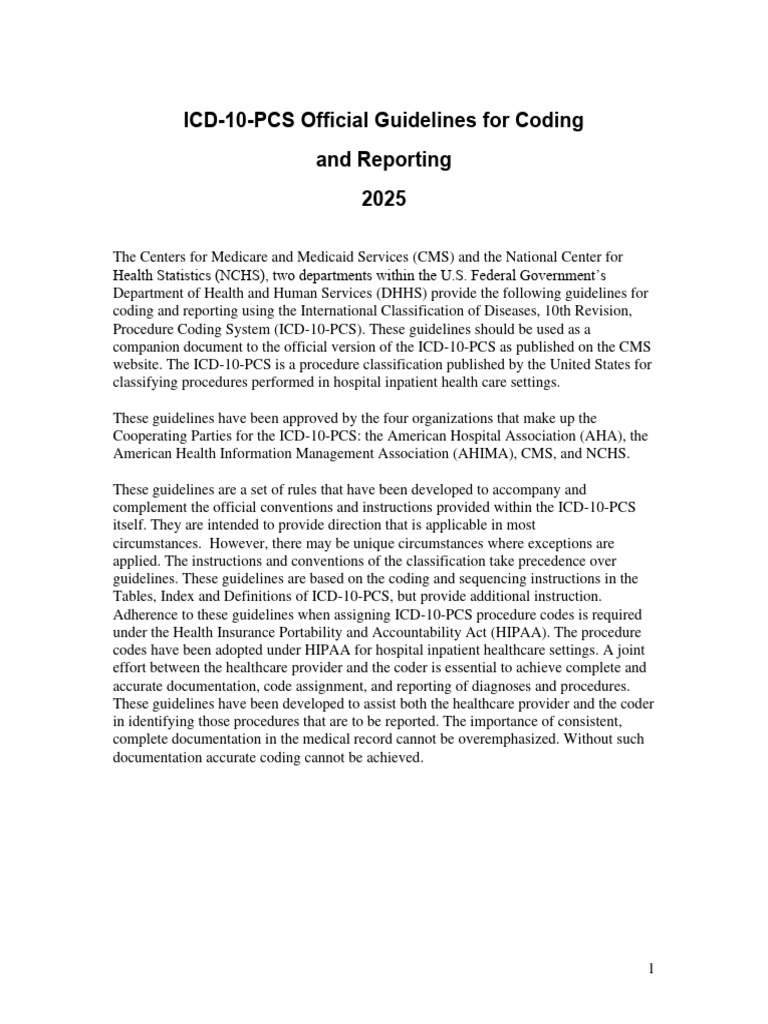 Pcs Guidelines 2025 | PDF | Vertebral Column | Knee