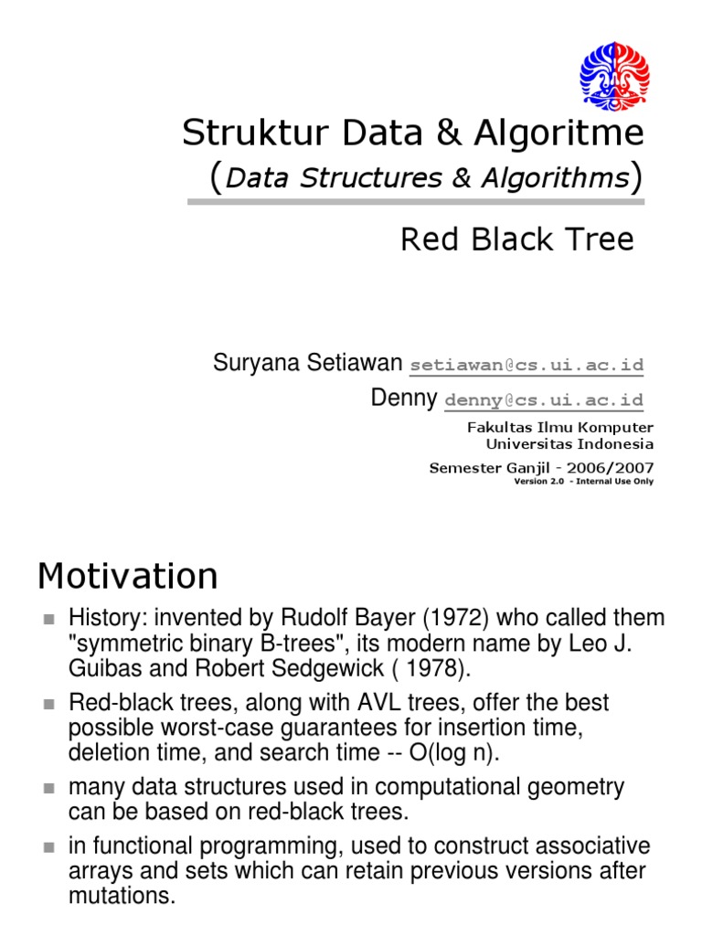 Red Black Tree Pdf Algorithms And Data Structures Computer Programming 3406