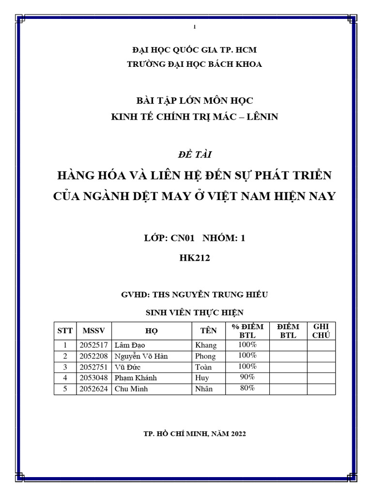 Cn01 - nhóm 1 - chủ Đề 1 | PDF