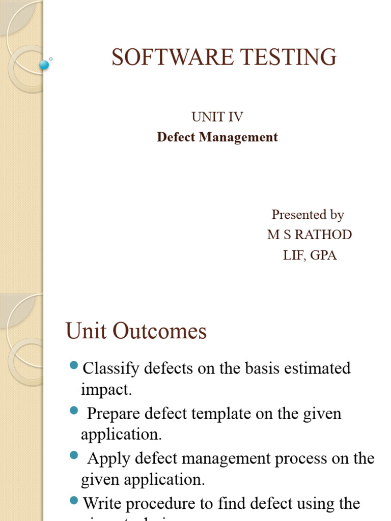 Defect Management in Software Testing | PDF | Software Bug | Software ...