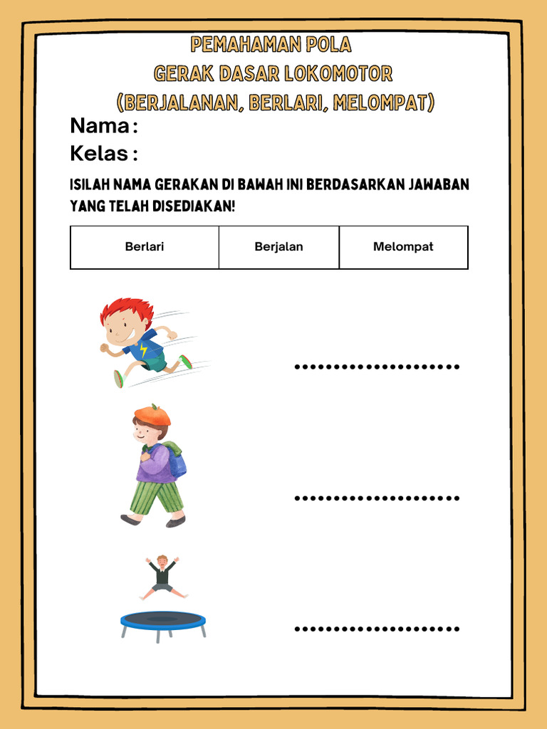 LKPD Pjok PGD Lokomotor Kelas 1 | PDF