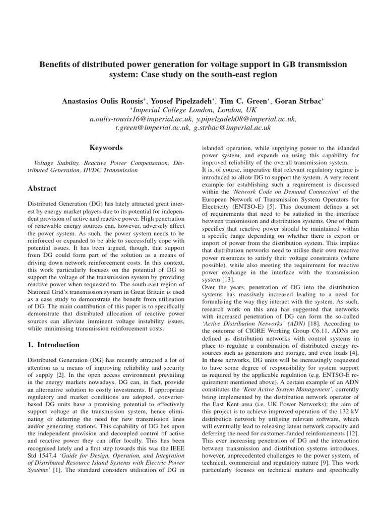 Rousis 2017 | PDF | Electric Power Transmission | Electrical Substation