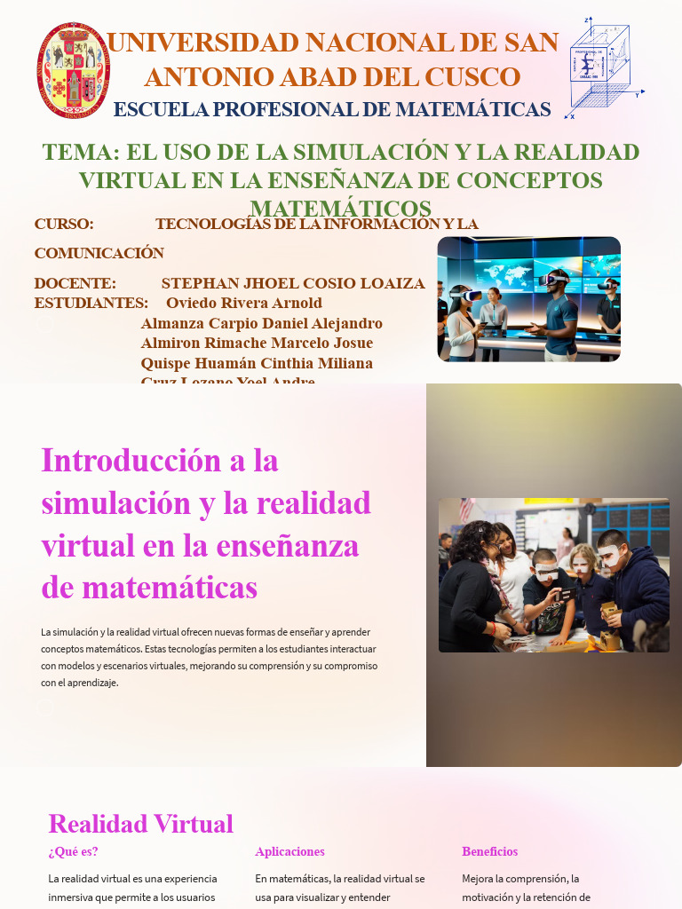 El Uso de La Simulación y La Realidad Virtual en La Enseñanza de ...