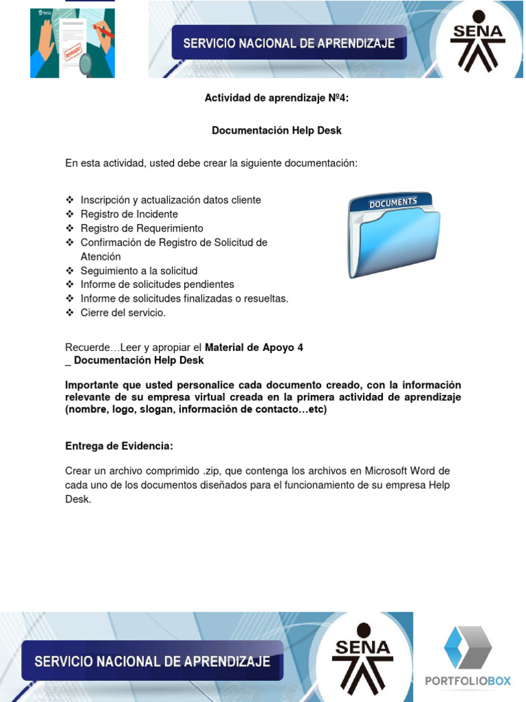 Actividad - 4 Documentacion Help Desk | PDF | Crecimiento personal y profesional