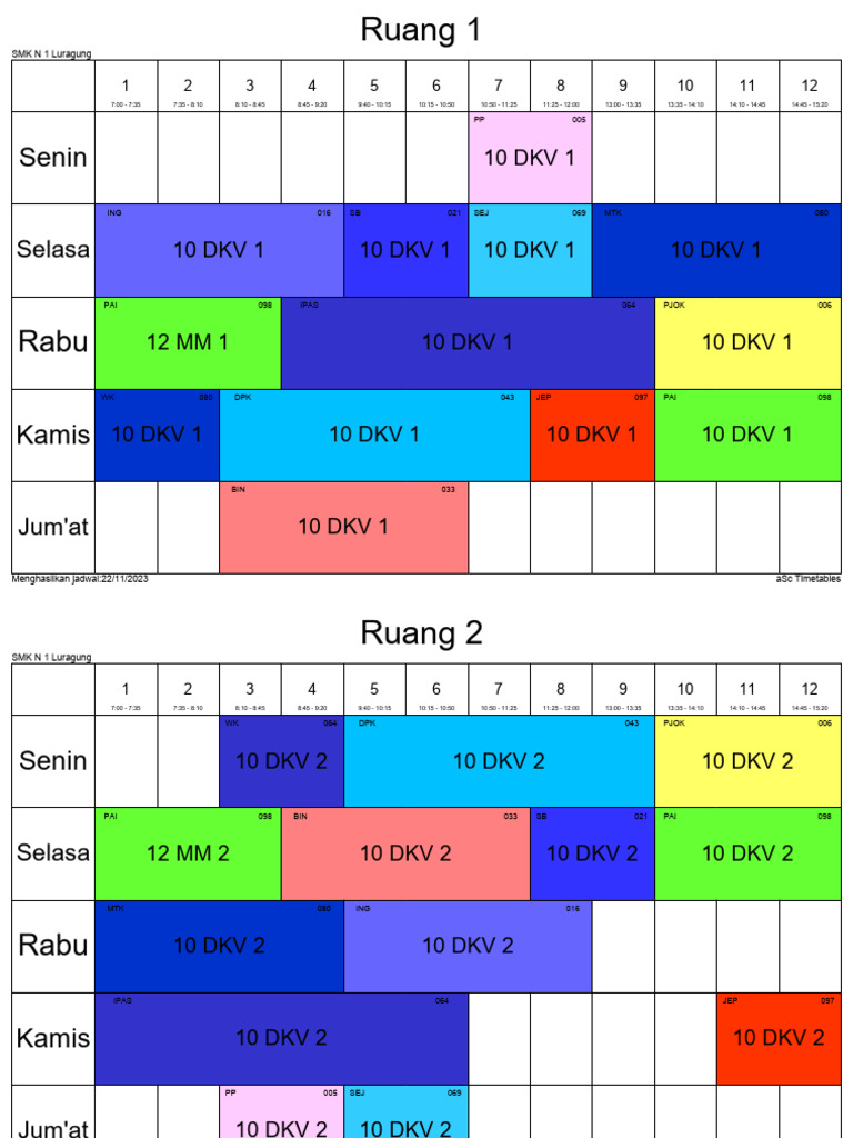 Jadwal Ruang New | PDF