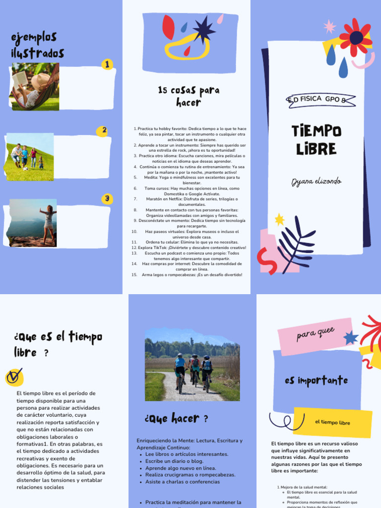 Folleto Infantil para Actividades Proyectos Con Niños Orgánico Bonito ...