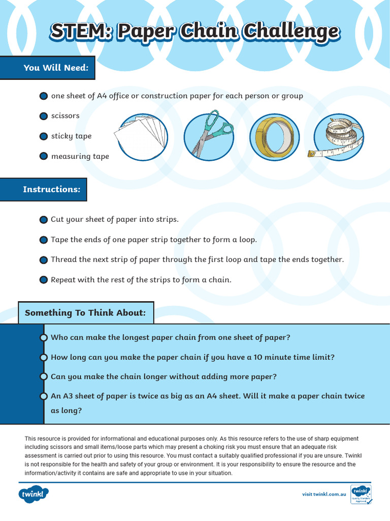 STEM Paper Chain Challenge | PDF