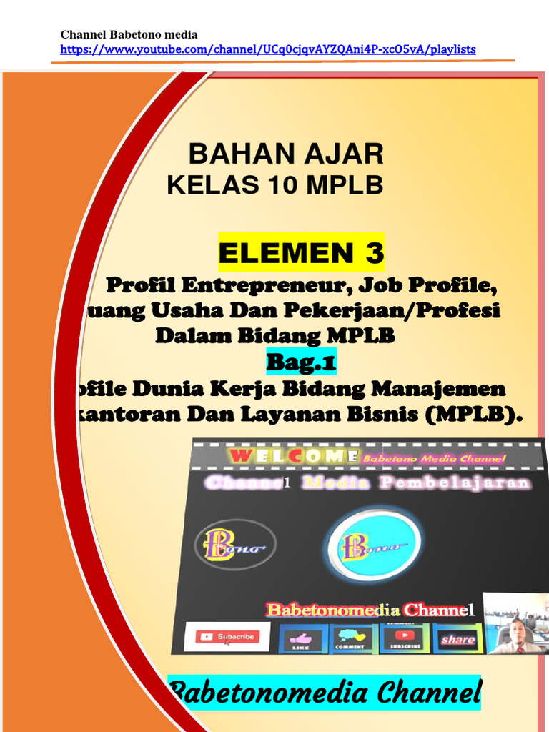 Materi Dasar-Dasar MPLB Elemen 3.1 Profesi MPLB | PDF | Karier ...
