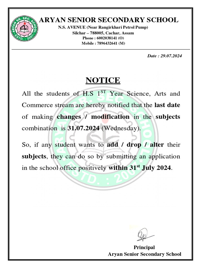 Subjects Change | PDF