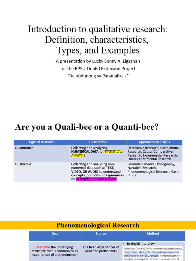 Qualitative Research Overview and Methods | PDF | Qualitative Research ...