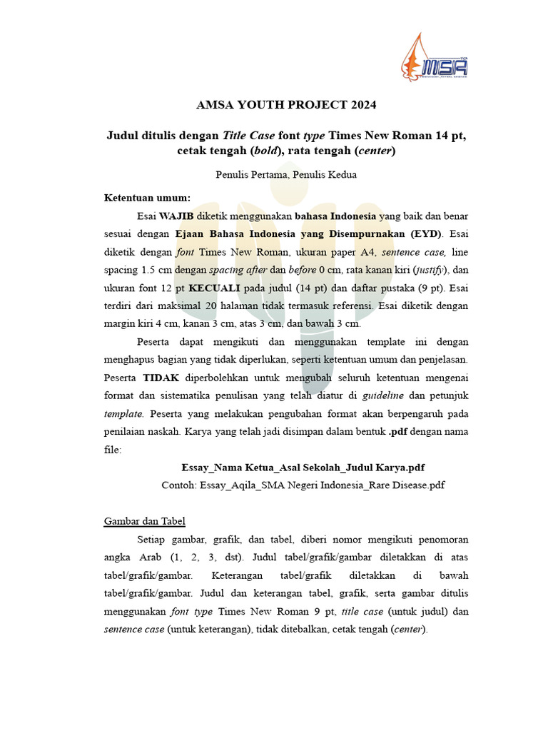 Template Esai Publik Ayp 2024 | PDF