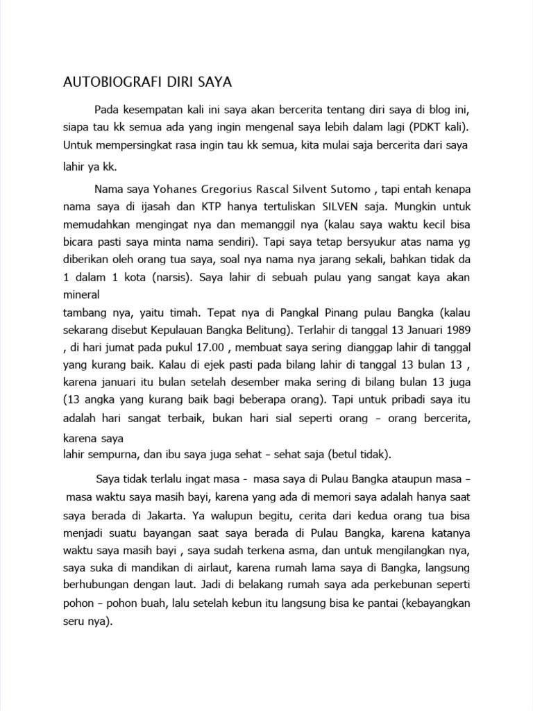 Pdf Autobiografi Diri Saya Pdf