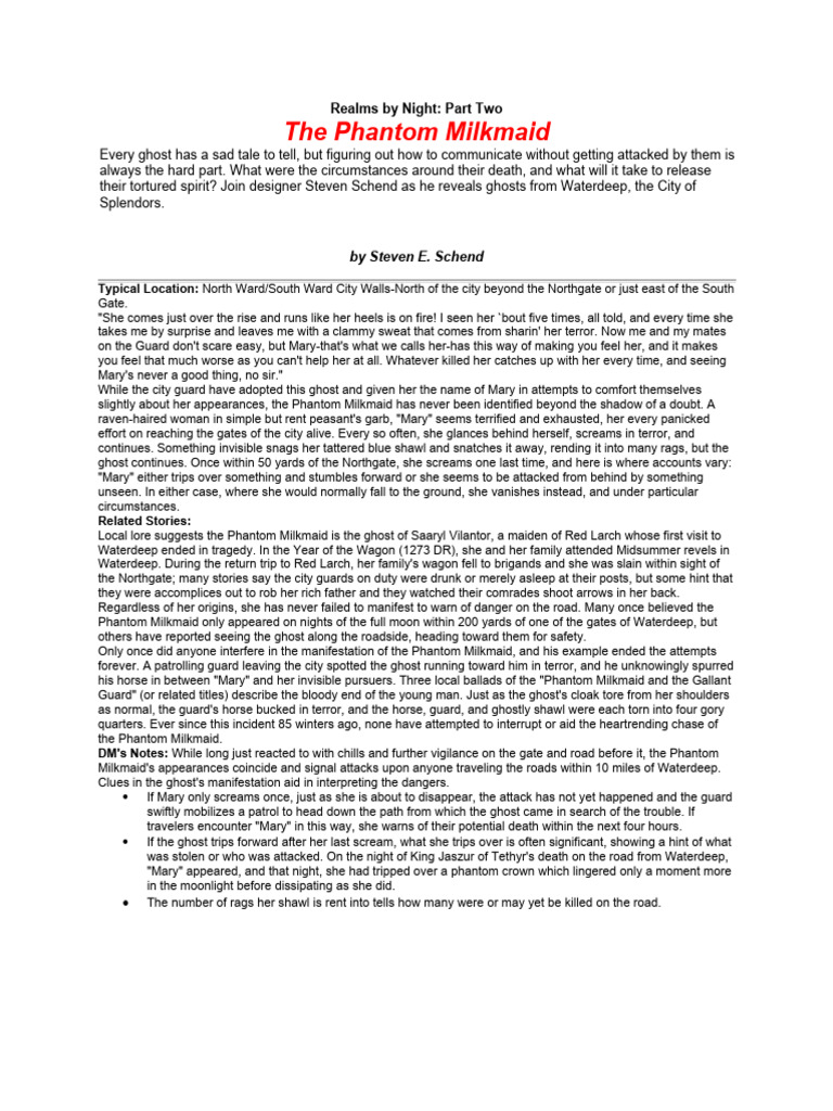 Realms by Night Part 2 | PDF