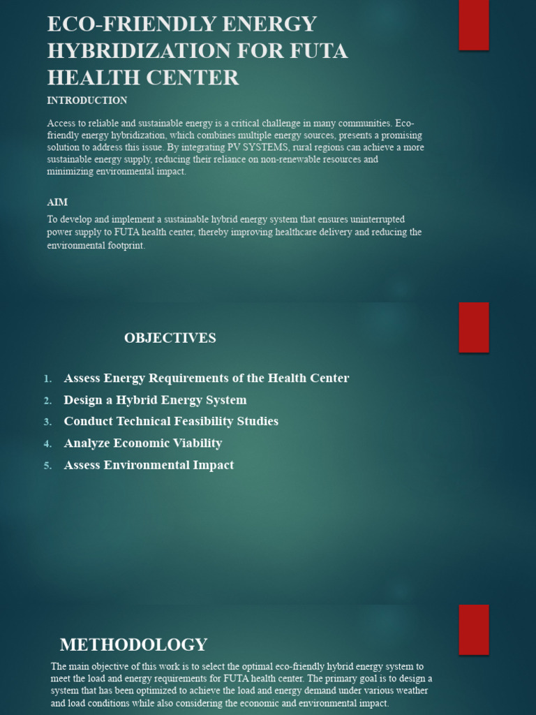 Eco-Friendly Energy Hybridization For Futa Health Center | PDF ...