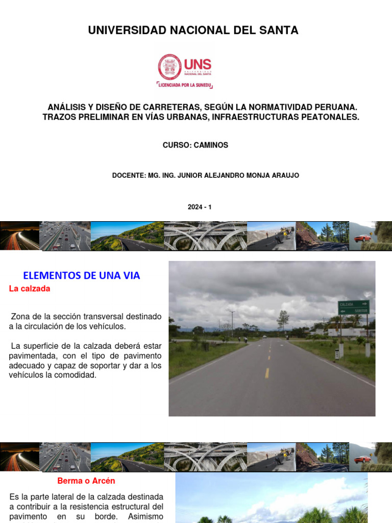 Semana 07 Caminos | PDF | La carretera | Calle